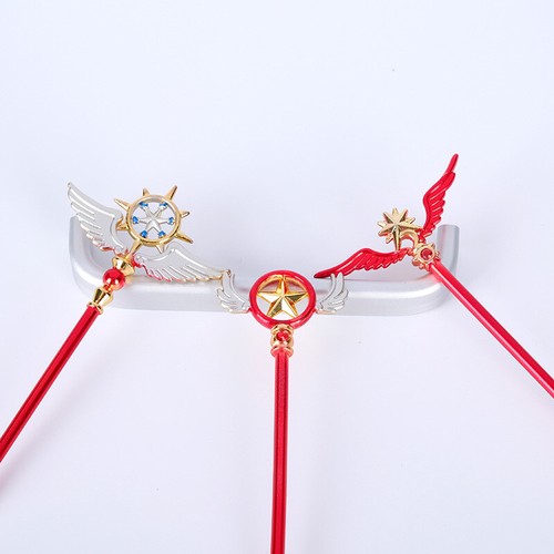 New Anime Card Captor Sakura KEYCHAIN Magic Wand Star Keyring Cosplay ...