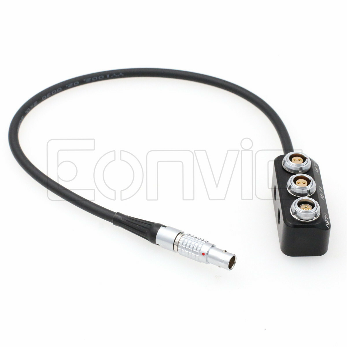 Steadicam 12V 3 Pin Male to 2 x 0B 2-pin 1 x Fischer RS 3 Pin Power ...