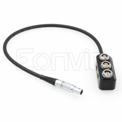 Steadicam 12V 3 Pin Male to 2 x 0B 2-pin 1 x Fischer RS 3 Pin Power ...