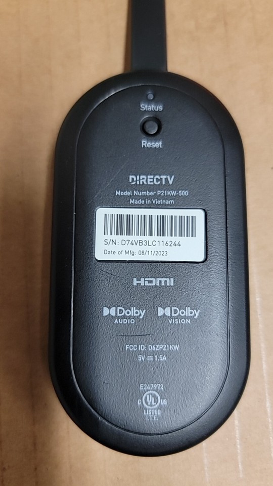 DIRECTV Gemini Air Streaming Device 4K Model P21KW-50 with ac adapter ...