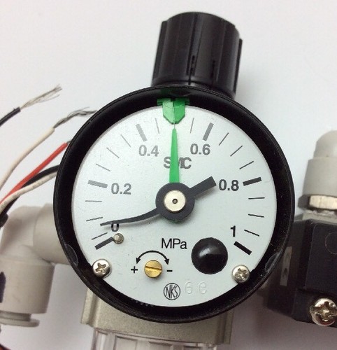 SMC AW20-F02H Pneumatic Regulator Filter Assembly Pressure Gauge ...