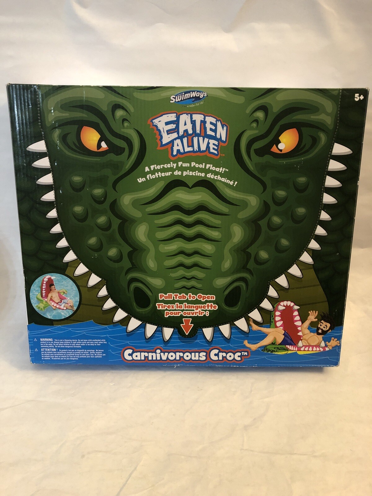 SwimWays Eaten Alive Fun Inflatable Pool Float Carnivorous Croc for ...