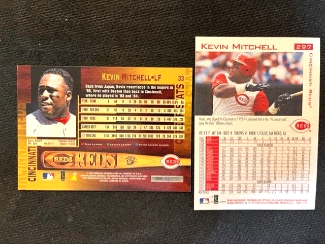 MLB - Kevin Mitchell 1997 Pinnacle & 1997 Fleer Baseball - Reds | eBay