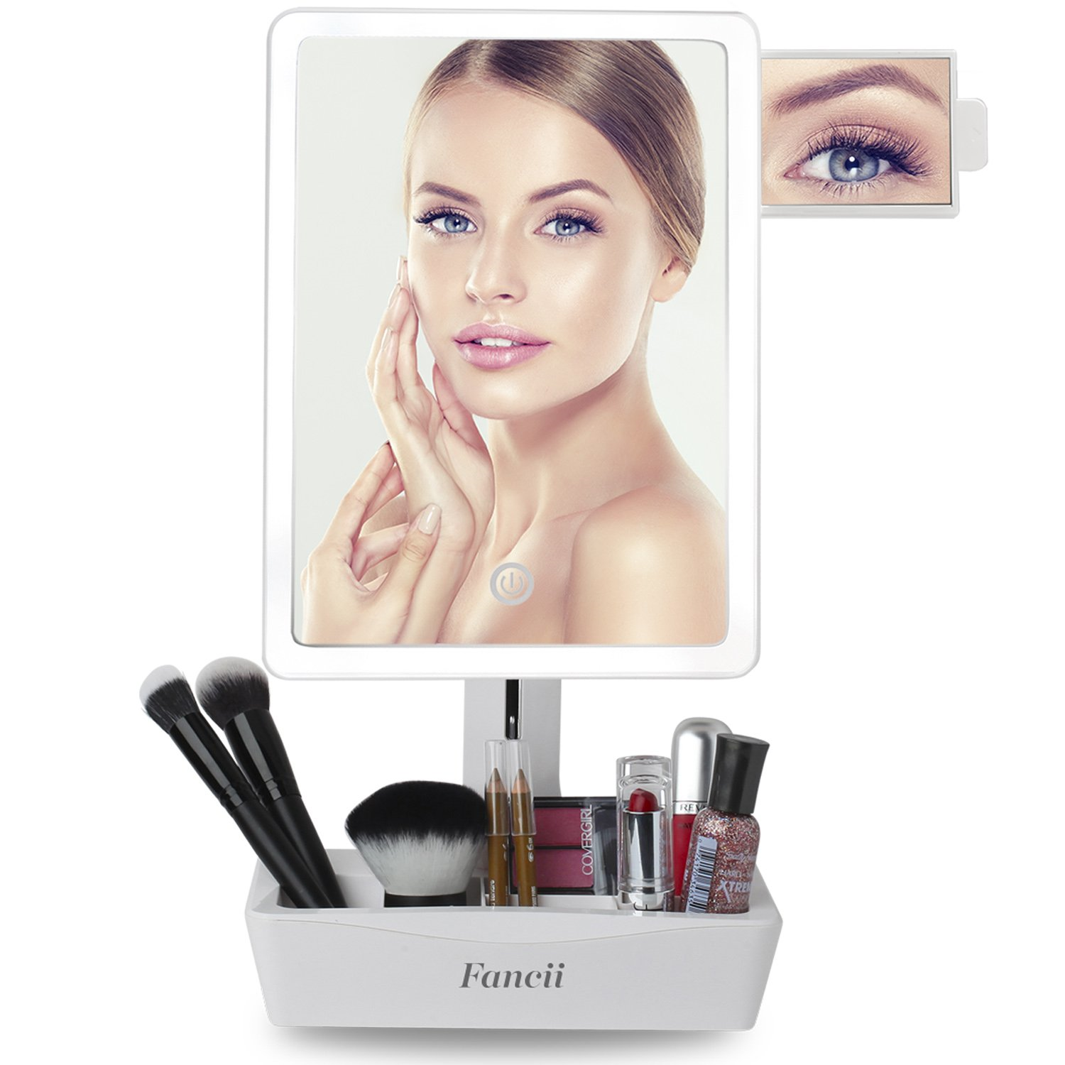 Fancii+LED+Lighted+Large+Vanity+Makeup+Mirror+With+10x+Magnifying+- for ...