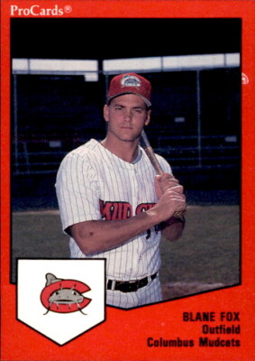 1989 Columbus Mudcats ProCards #143 Blane Fox Lansing Michigan MI ...
