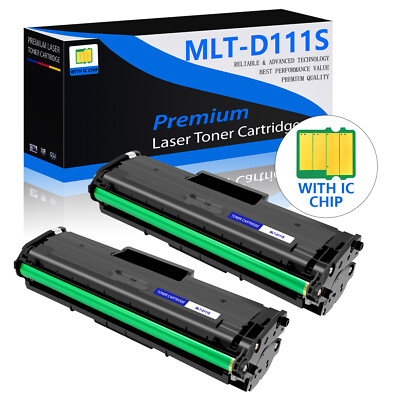2 PACK MLT-D111S Black Toner for Samsung 111S Xpress M2070FW M2020W ...