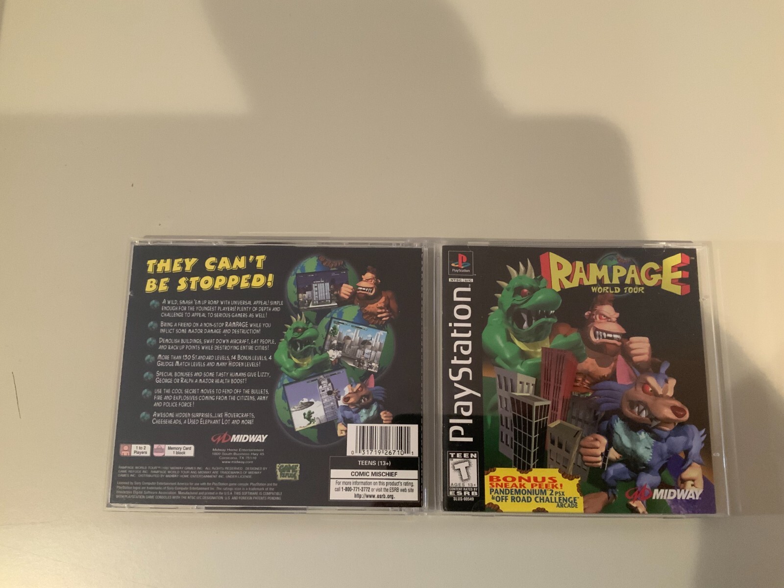 Rampage World Tour - Playstation 1 - PS1 - PS2 - PS3 31719267101| eBay