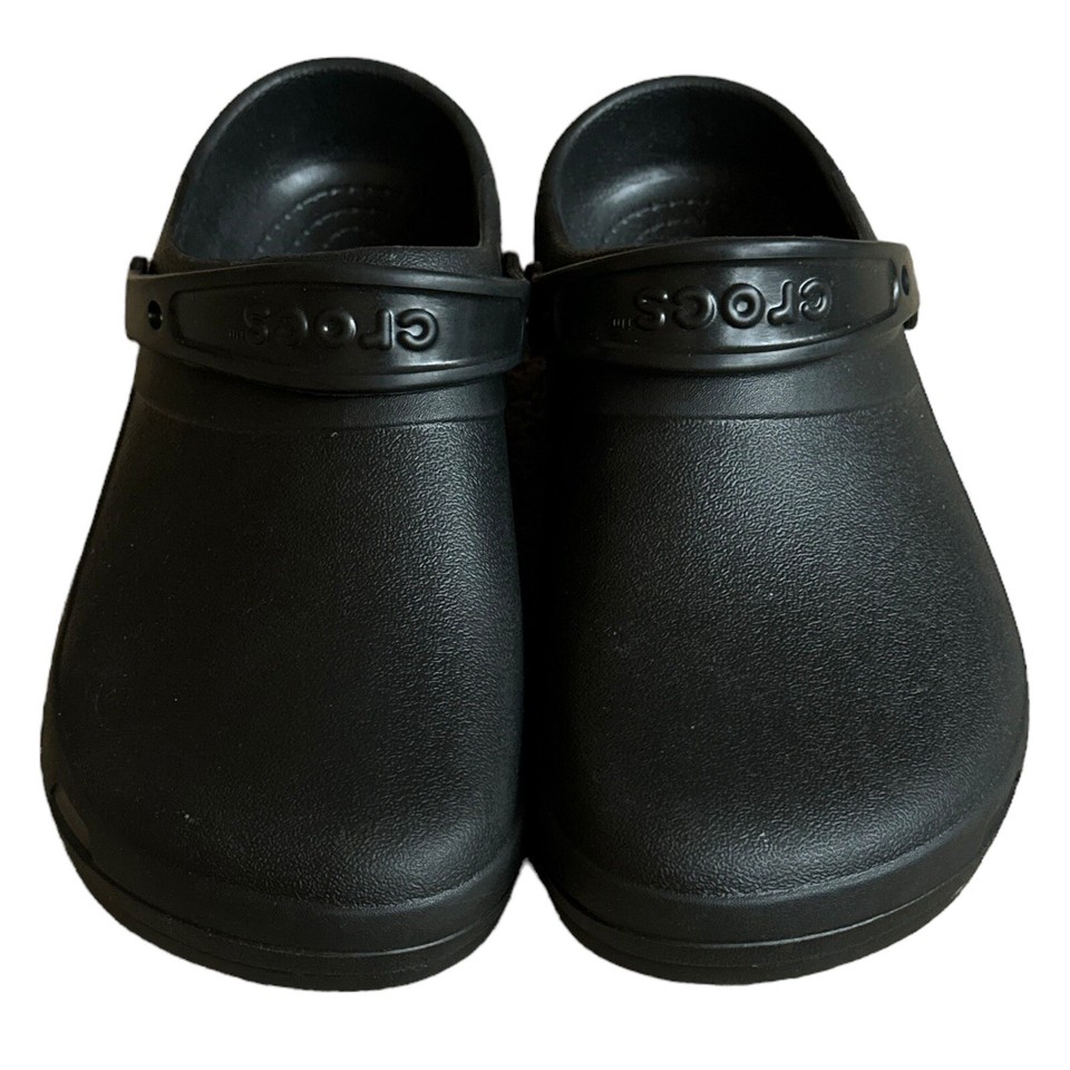 CROCS Specialist Work Clog Shoe Mens Sz 12 Solid Black Enclosed Closed ...