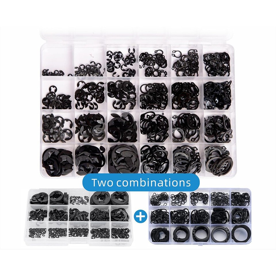 327Pcs Stainless Steel E-Clip C-Clips Circlip Kit Retaining Ring ...