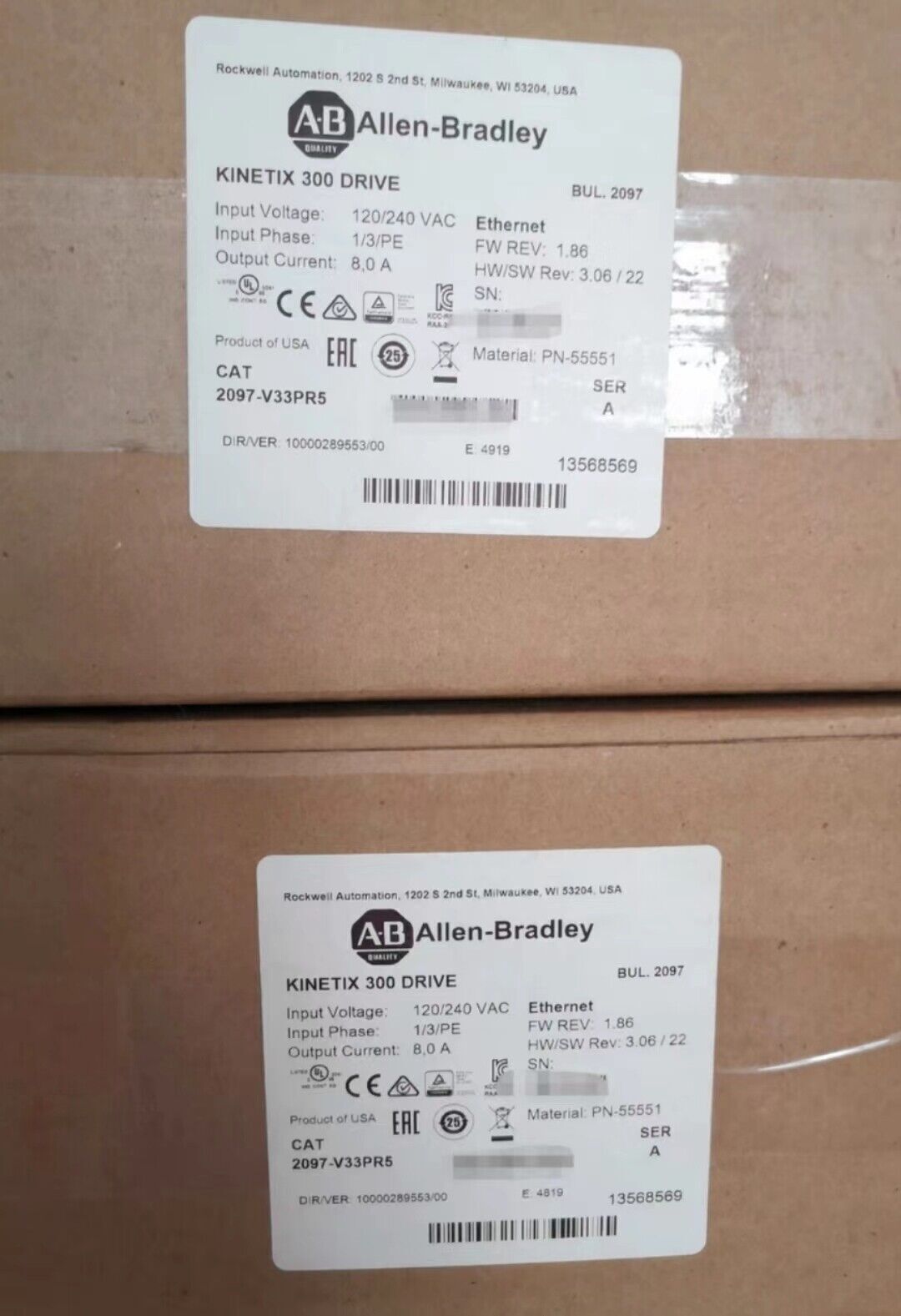 NEW 2097-V33PR5 ALLEN BRADLEY Kinetix 300 Servo Drive 2097V33PR5 FREE ...