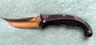 COLD STEEL 25S SCIMITAR FOLDING KNIFE AUS-8A TITANIUM LINER JAPAN 2001 ...