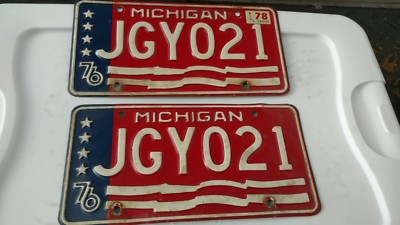 1976 Michigan license plate | eBay