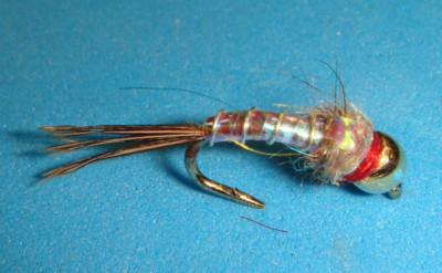 FLY FISHING FLIES - BH RAINBOW WARRIOR Mayfly Nymphs size #16** (6 pcs ...