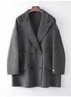 Womens 100% Australian Wool Autumn Casual Double-Sided Wool Coat Blazer ...