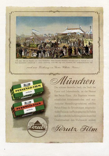 Perutz Film Munich XL 1943 German advertising Germany ad Oktoberfest ...