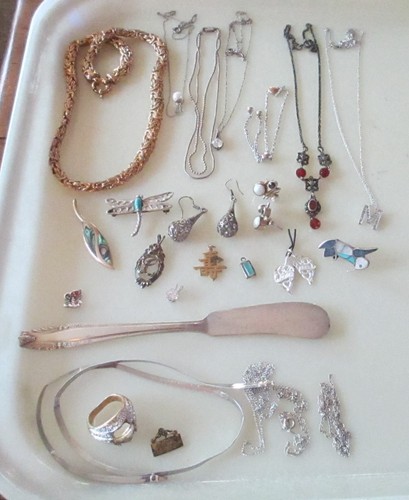135.4 Grams WEAR / Scrap Sterling Silver 925 Jewelry & Misc. 20+pc Lot ...