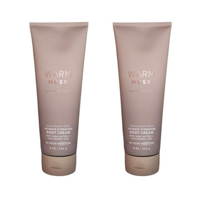 SET OF 2 New Bath & Body Works Warm Musk Ultimate Hydration Body Cream ...
