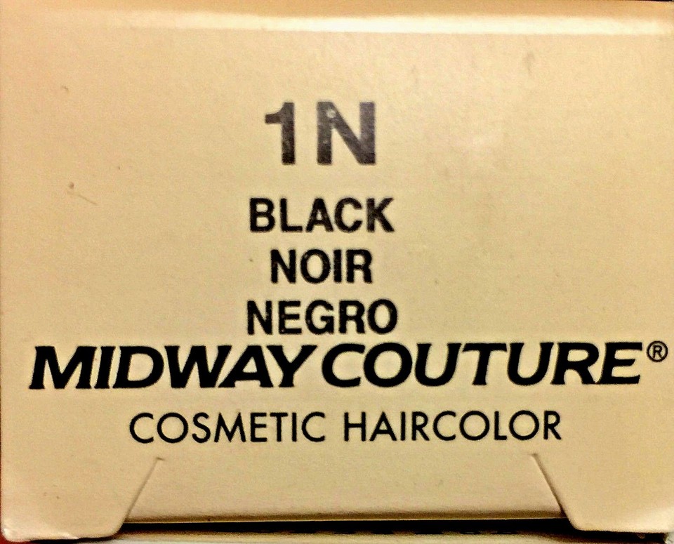 WELLA MIDWAY COUTURE 1 N ,Black HAIR COLOR ORIGINAL FORMULA BEIGE BOX ...