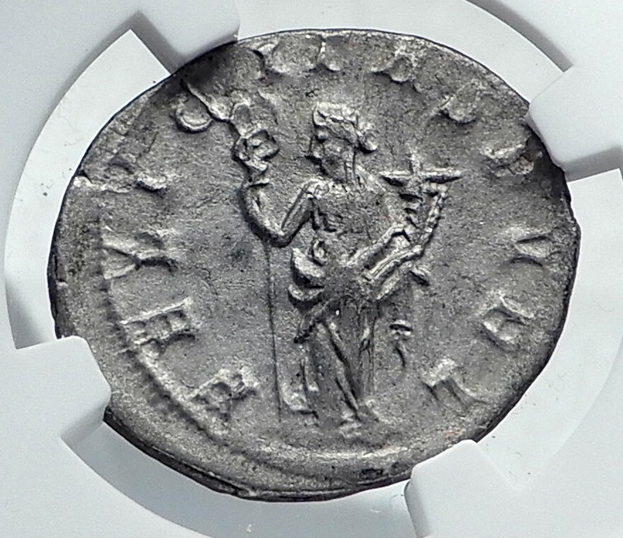 TREBONIANUS GALLUS Original Ancient 251AD Silver Roman Coin FELICITAS ...