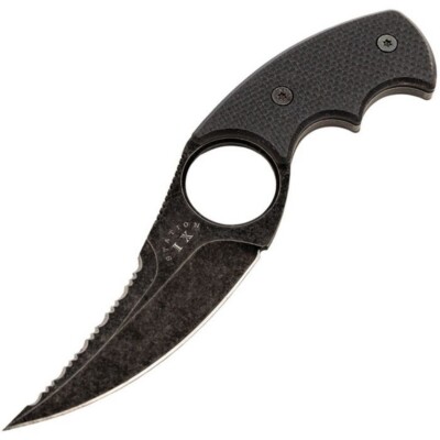 Station IX La Griffe Stainless Full Blade Black G10 Handle Fixed Knife ...