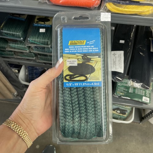 New Seachoice Dbl Brd Dock Line-Fgrn-1/2"X15 Scp 39701 For 3x | eBay