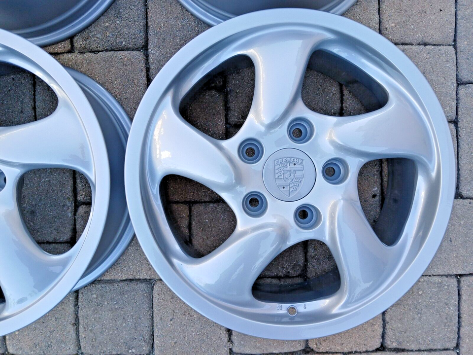 Porsche 986 Boxster BX021 OEM Twist Staggered Alloy 17x8.5/7 Wheels ...