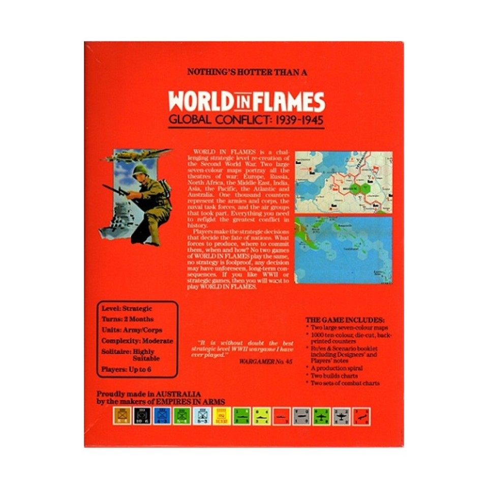 ADG World in Flames World in Flames (3rd Ed) Box VG+ | eBay