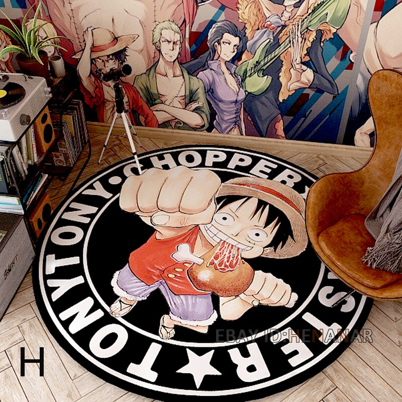 ONE PIECE Carpet Character Round Floor Mat Home Area Rugs Multi ...