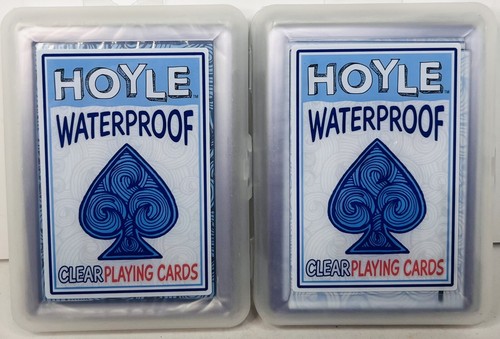 Hoyle Waterproof Clear Blue Heavy Duty Outdoor Playing Card Deck w ...