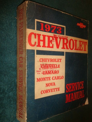 1973 CHEVROLET / CORVETTE / CAMARO / CHEVELLE / NOVA / IMPALA+ SHOP ...