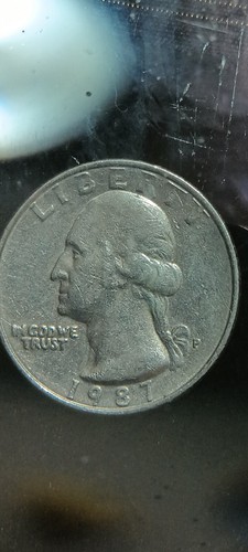 1987 P WASHINGTON US QUARTER. RARE ERROR COIN! DDO, DOUBLE RIM, MERGED ...