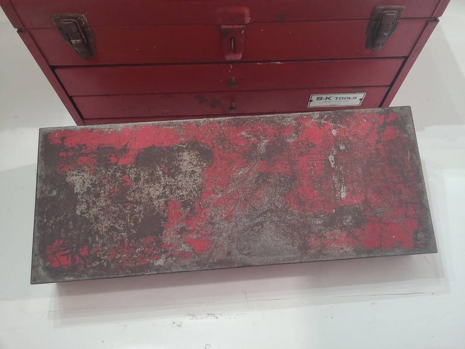 Tool Box S-K Red Pull Drawer W/ Tray SK Tools Old Sherman Klove S K ...