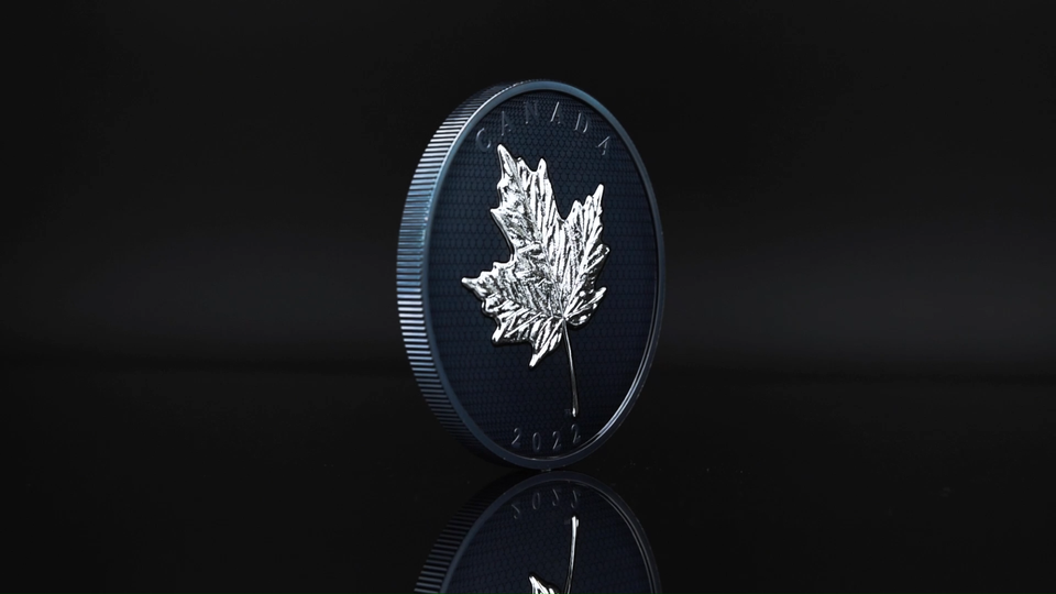 MAPLE LEAF Blue Rhodium 5 Oz Silver Coin 50$ Canada 2022 | eBay