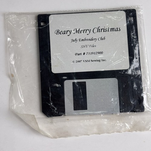 Embroidery Floppy Disks Design For Beary Merry Christmas SHV File 2007 ...