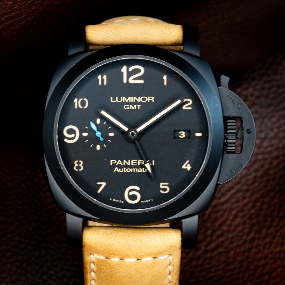 Panerai PAM 1441 Luminor GMT 44mm Black Ceramic Box/Papers PAM01441 ...