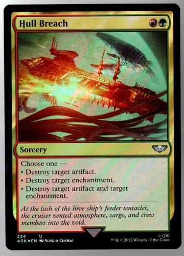 Hull Breach 224 Uncommon Surge Foil Warhammer 40K MTG NM | eBay