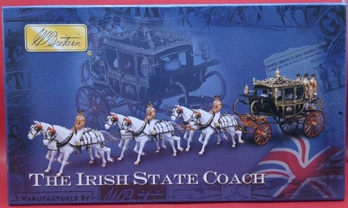 Rare Britain 00254 Irish State Coach w 6 horses, riders footmen & Queen ...