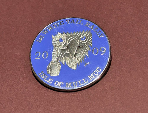 White Tailed Eagle Rally Motorcycle enamel badge From Island of Mull 1 ...