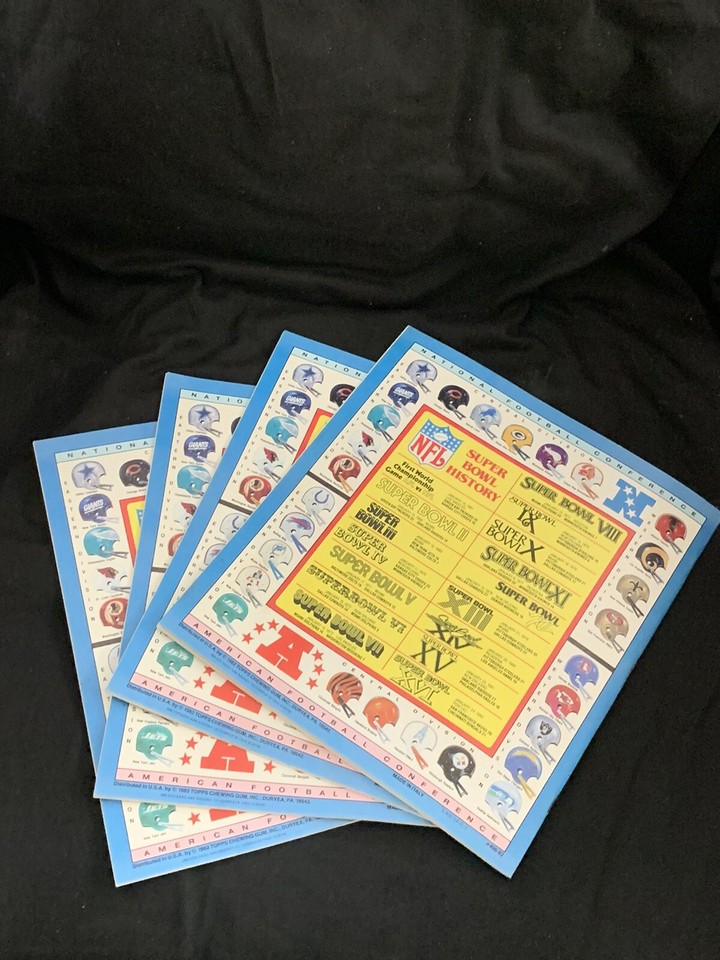 1982 TOPPS Football Vintage Sticker Album Books USED LOT | eBay