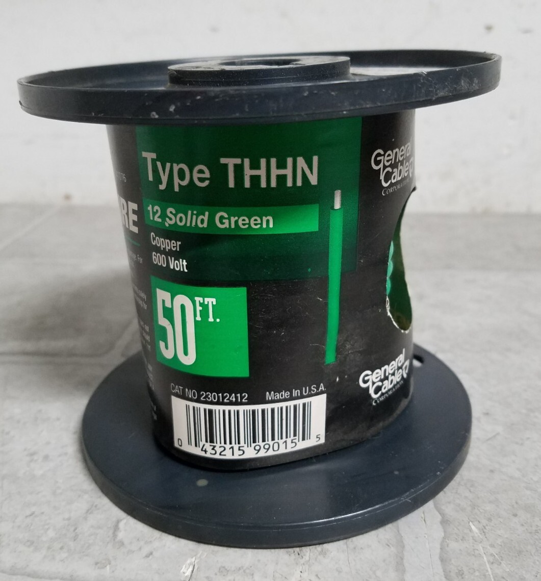 NEW Romex General Multi-Purpose Wire Solid Green Type THHN 50FT | eBay