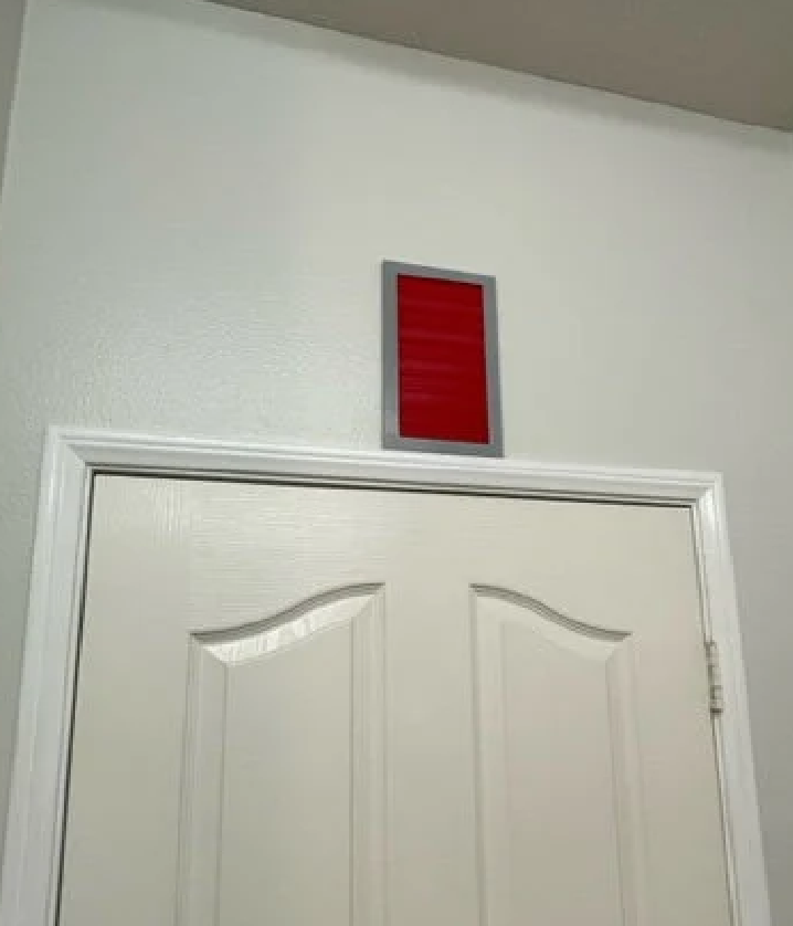 Star Trek Inspired Red Alert Panel 11" Tall. Light Grey w Translucent ...