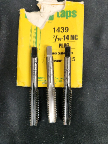 QTY 1 NEW ACE/HANSON 1439 7/16"- 14UNC PLUG TAP HIGH CARBON STEEL MADE ...