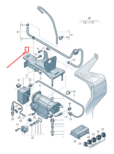 AUDI A6 AVANT C6 ACTIVE SUSPENSION CONTROL MODULE BRACKET 4F0616251A NO ...