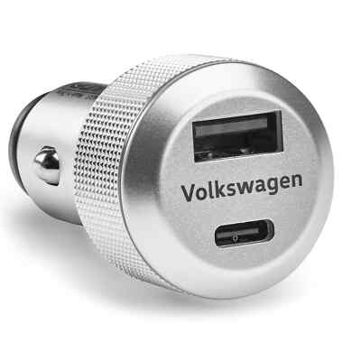 original VW USB Adapter USB-A USB-C Aluminium Ladeadapter Handy laden ...