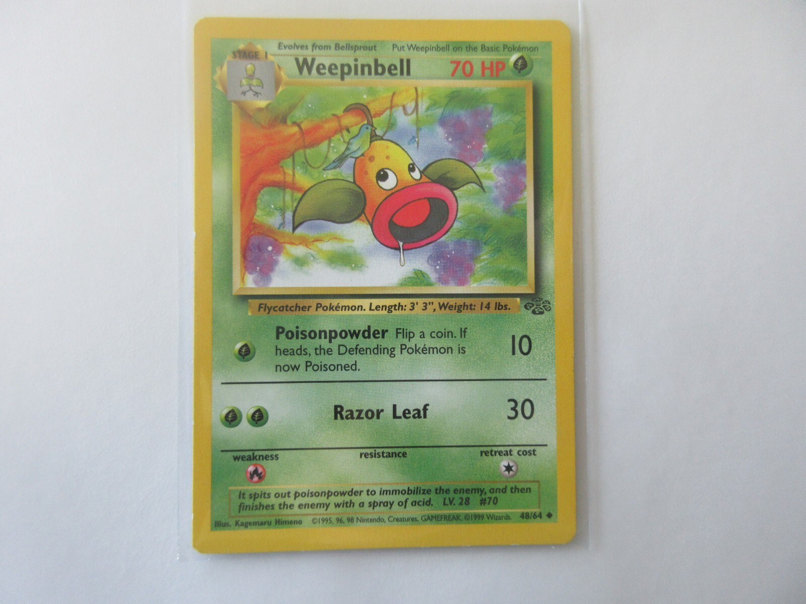 Weepinbell Jungle Pokemon Card Played | eBay