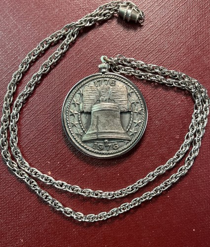 1976 Bicentennial Liberty Bell Charm Pendant With 24” Necklace | eBay