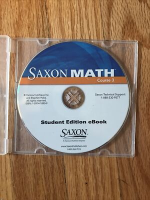 Saxon Math Course 3 Student Edition eBook CD | eBay
