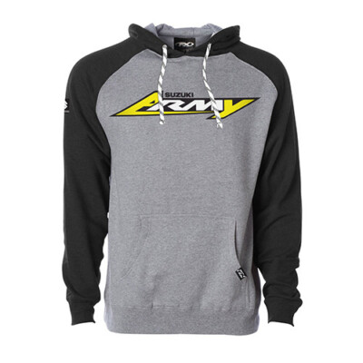 Factory Effex Suzuki Army Men'S Pullover Hoodie / Heather Gray-Black ...