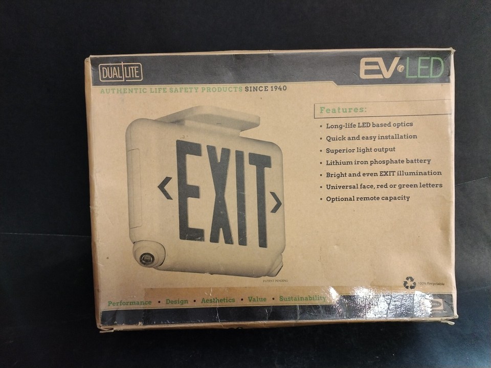 *NEW* HUBBELL EVCURWD41 LED Exit Emergency Light | eBay