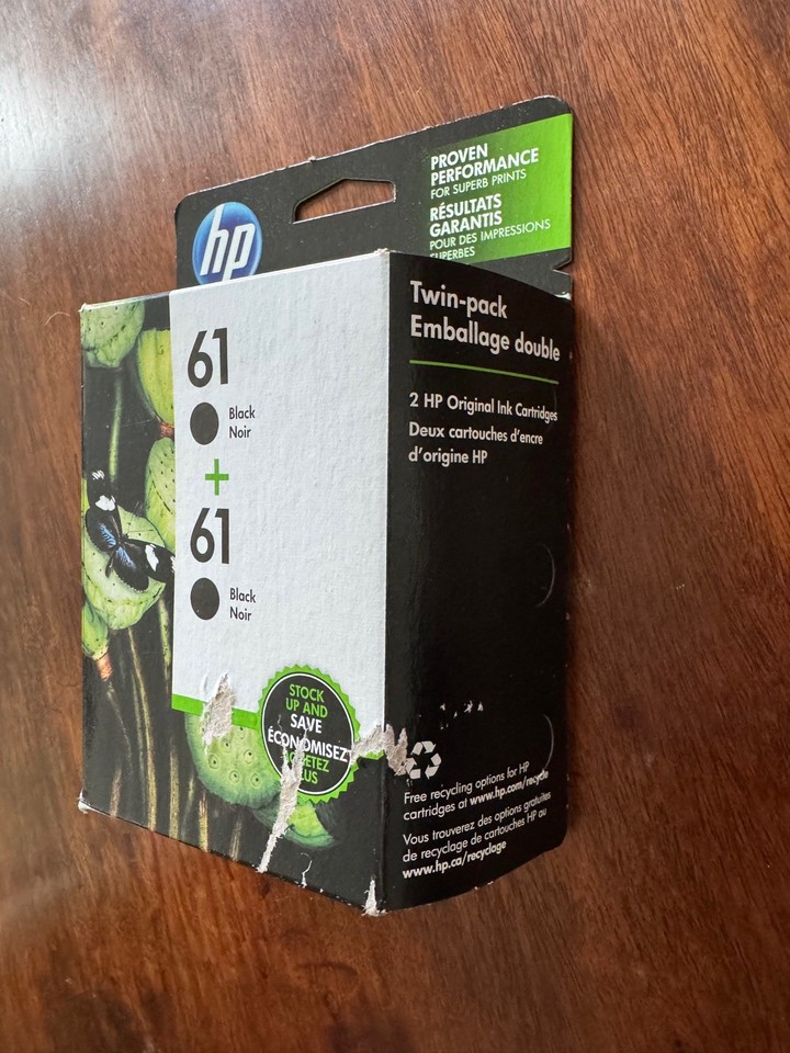 HP 61 Combo Pack 2 HP Original Ink Cartridges-61 Black + 61 Black Expired Sealed | eBay